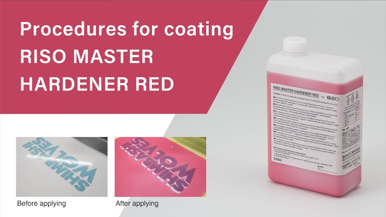 Procedures how to use the RISO MASTER HARDENER RED | GOCCOPRO Forum